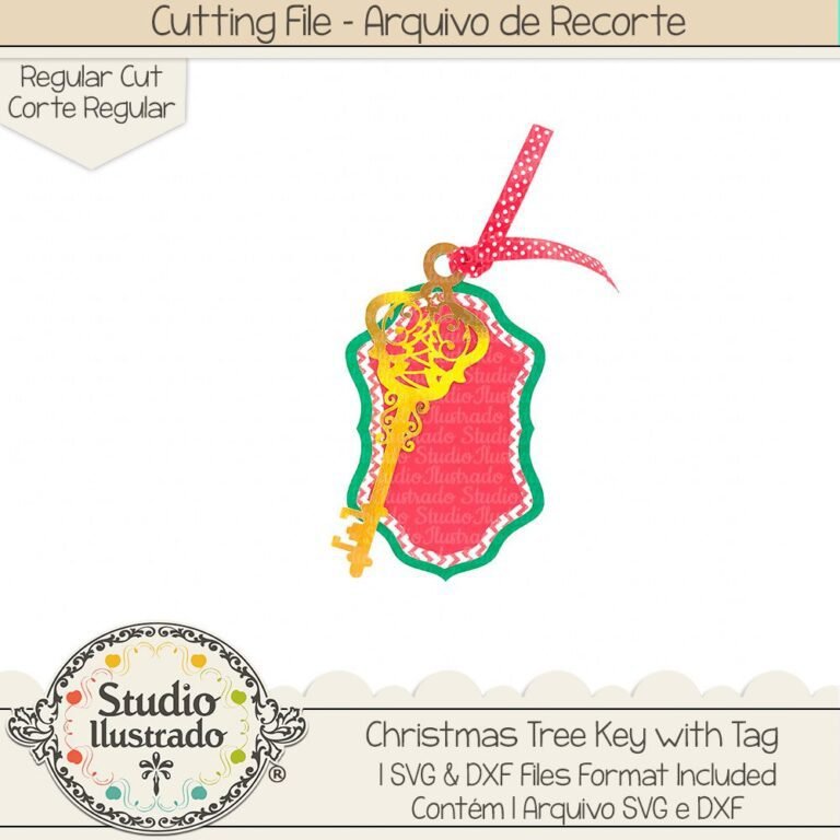 Christmas Tree Key with Tag - Studio Ilustrado