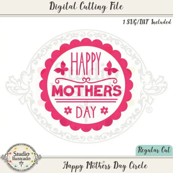 Happy Mothers Day Circle – Studio Ilustrado