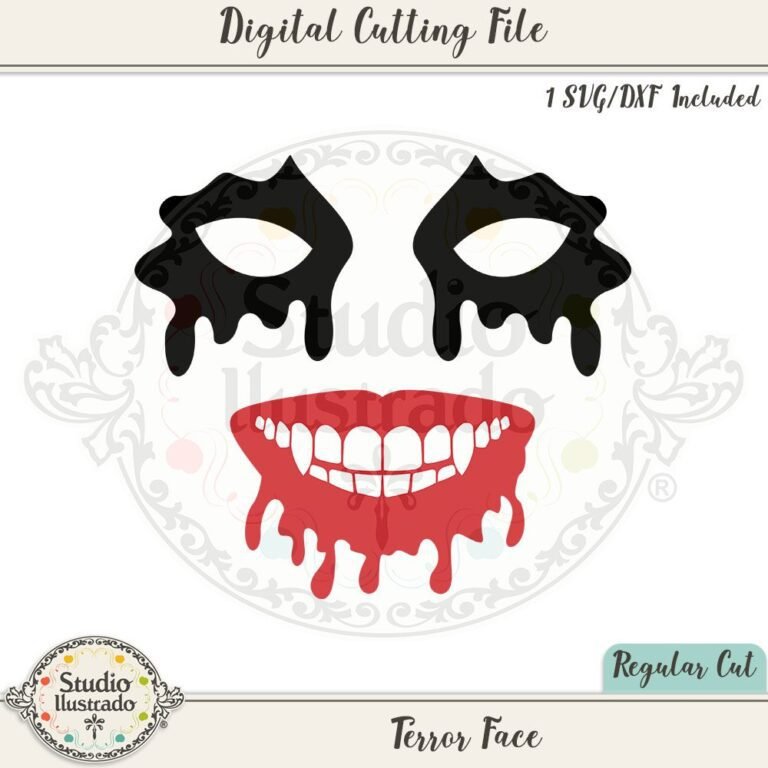 Terror Face - Corte Regular - Recorte | Studio Ilustrado
