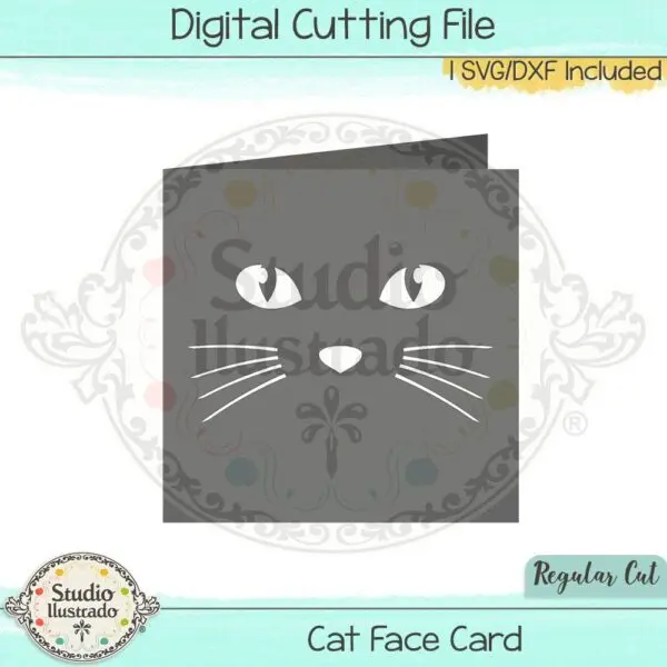 Cat Face Card – Studio Ilustrado