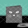 Cat Face Card - Corte Regular - Recorte | Studio Ilustrado